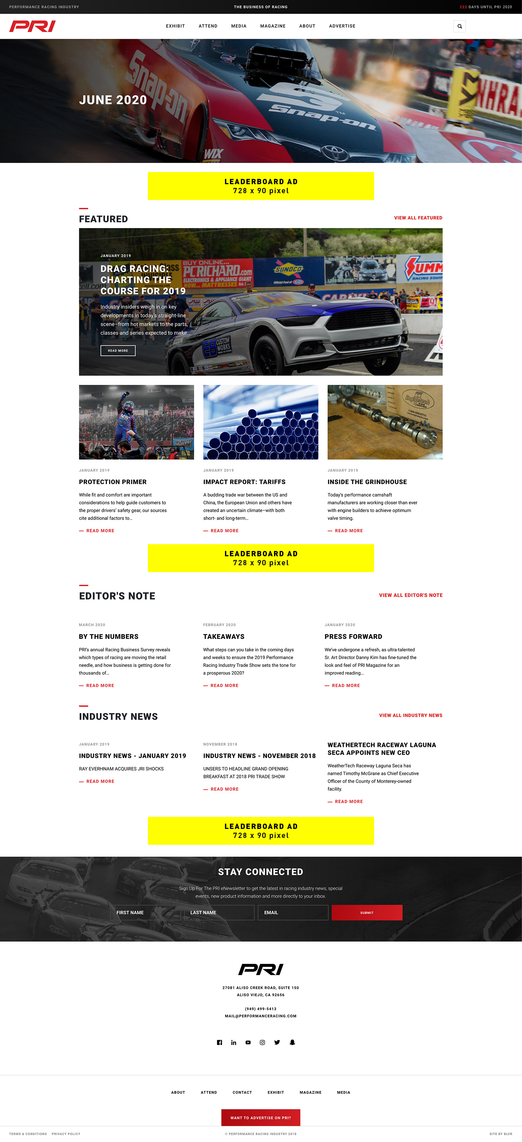 PRI Website | Performance Racing Industry