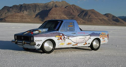 Infinity ECU-Tuned White Goose Bar VW Rabbit Pickup Sets Land Speed ...